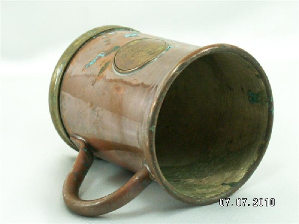 Authentic Antique Navy Rum Cup or Rum Measures Copper Tin Lining Royal ...