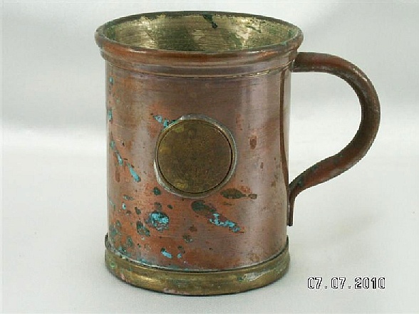 Authentic Antique Navy Rum Cup or Rum Measures Copper Tin Lining Royal ...