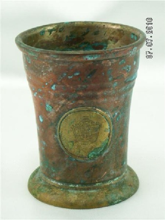 Authentic Antique Navy Rum Cup or Rum Measures Copper Tin Lining Royal ...
