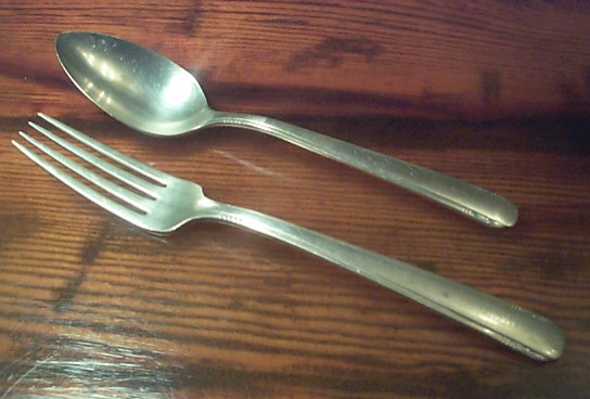 US Navy Silverplated Flatware Elaine Pattern with Engraved USN